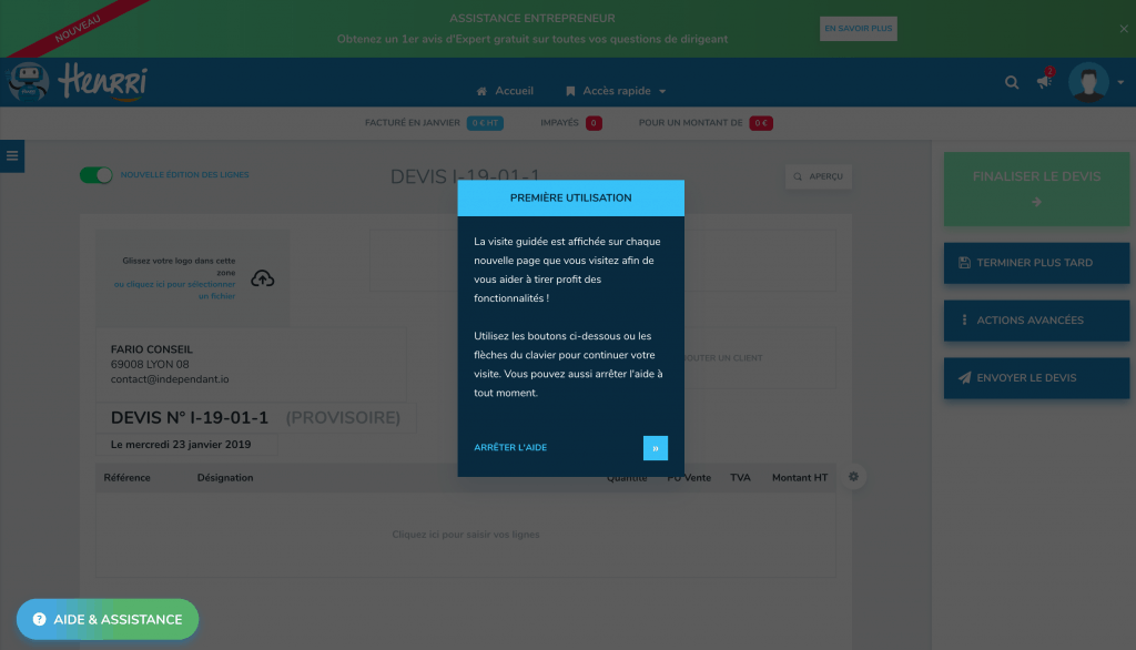 Henrri Avis | Que penser du logiciel de facturation GRATUIT en 2023