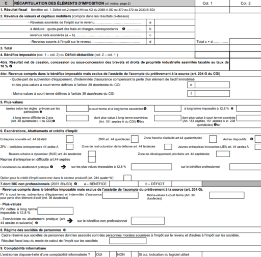 Formulaire 2031 : comment réaliser sa déclaration en 2025