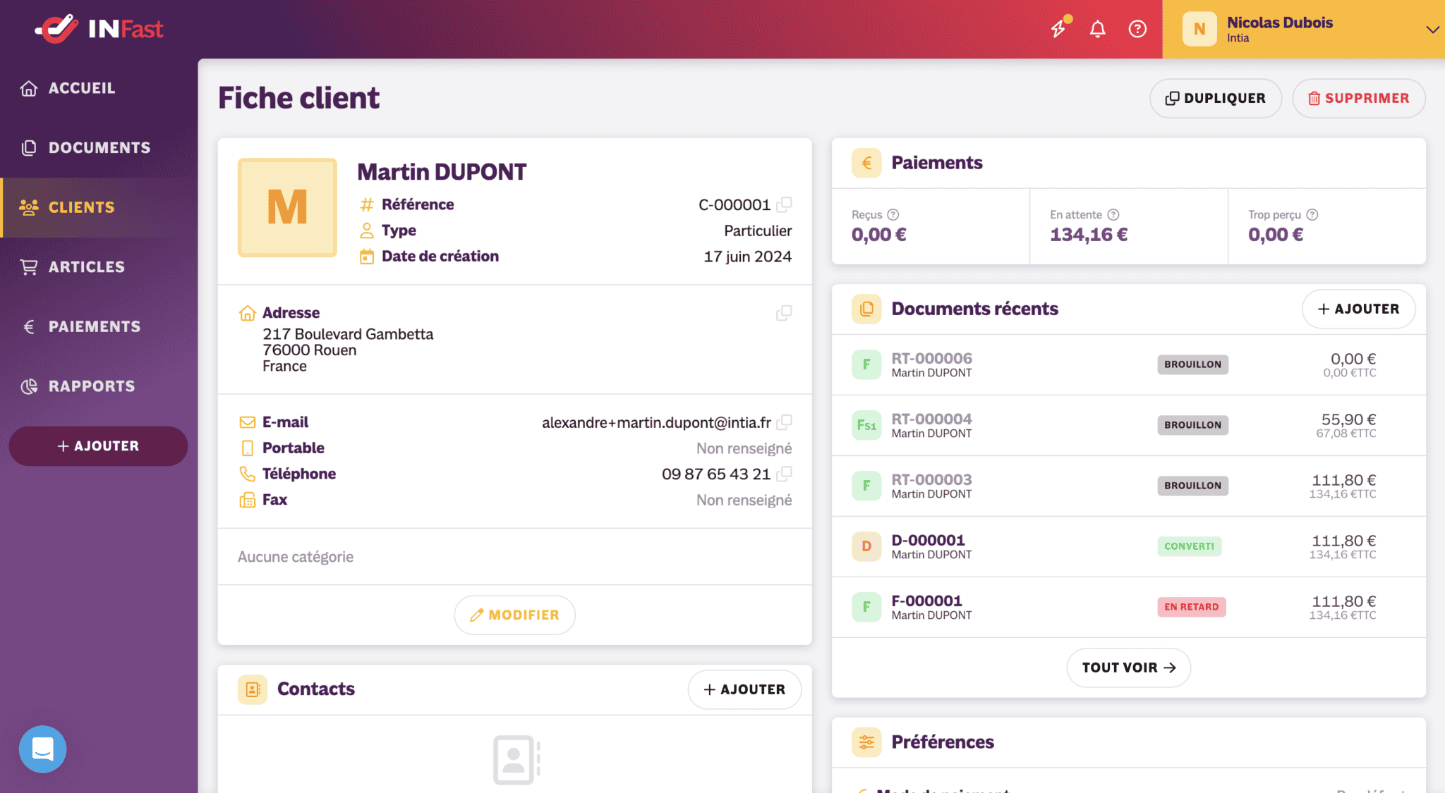 INFast | Notre avis sur le logiciel de facturation INFast
